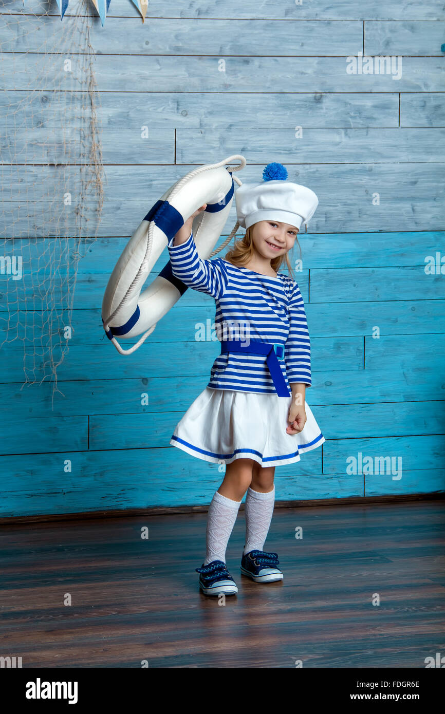 girl holding a life preserver Stock Photo - Alamy