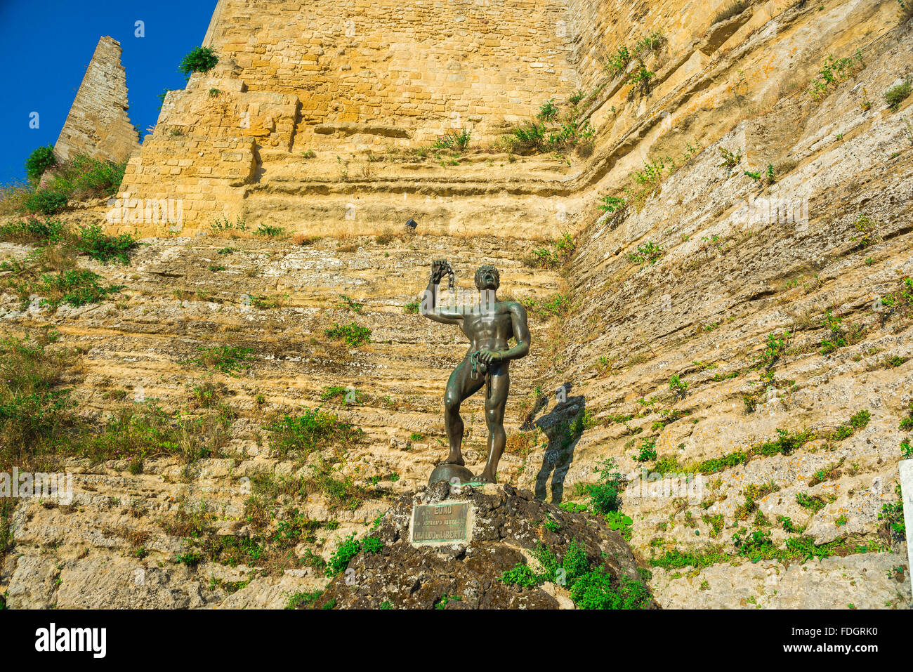 Statue of Euno Eunus, a Syrian slave who led a rebellion against the ...