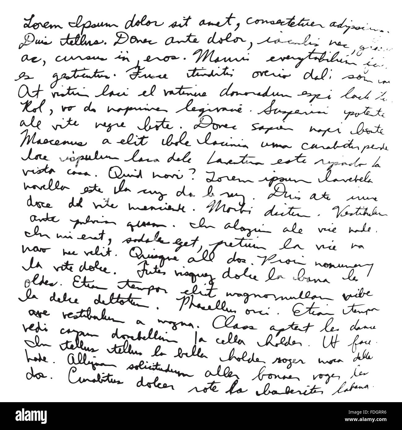 Hand drawn letters Stock Vector Image & Art - Alamy