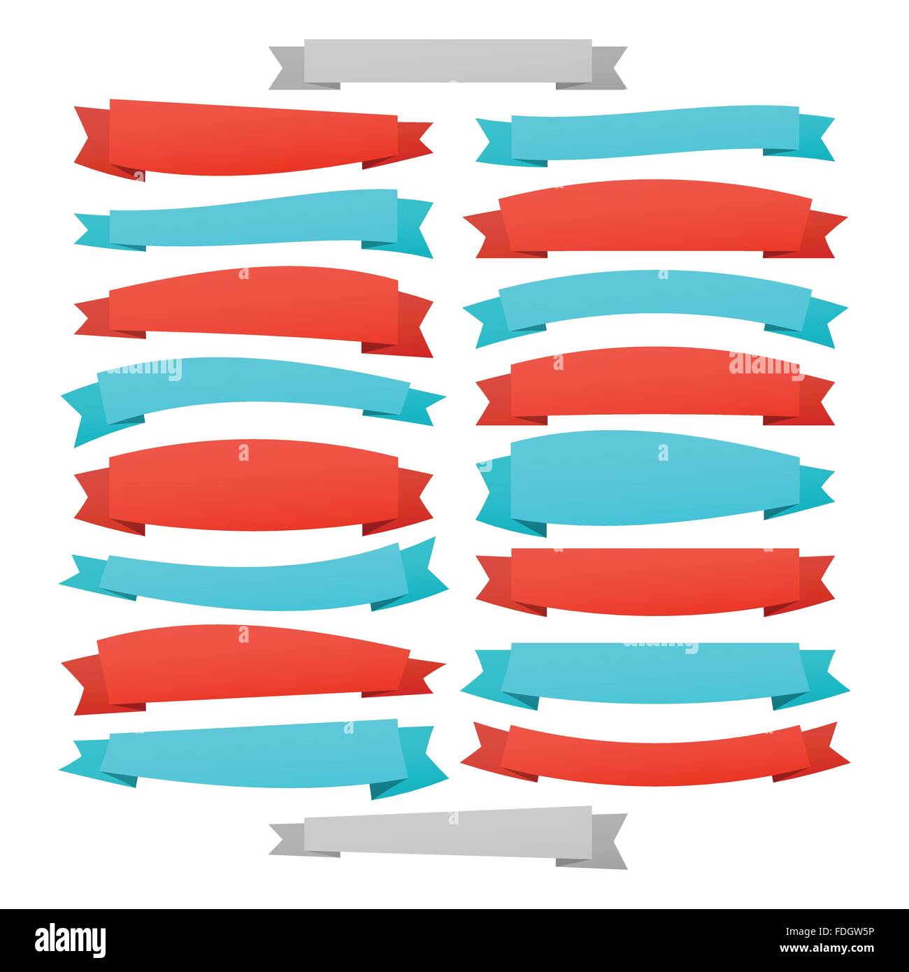 set of retro style ribbon banners isolated on white background. vector ...