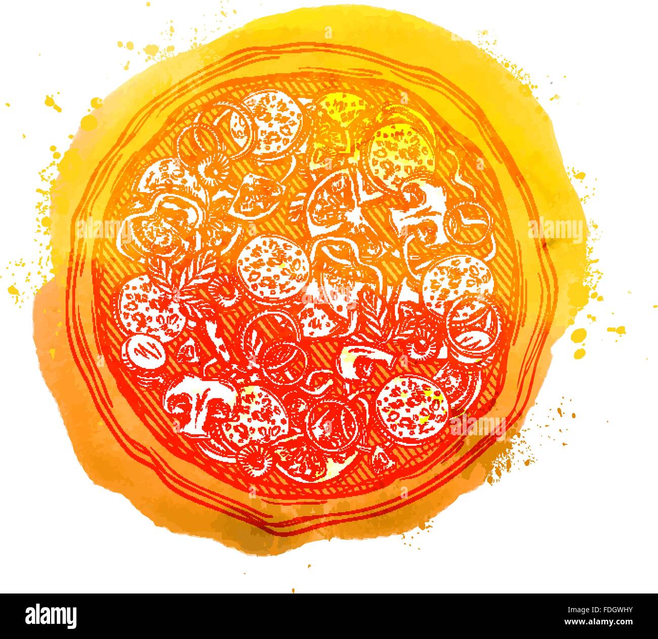 pizza. vector illustration Stock Vector Image & Art - Alamy