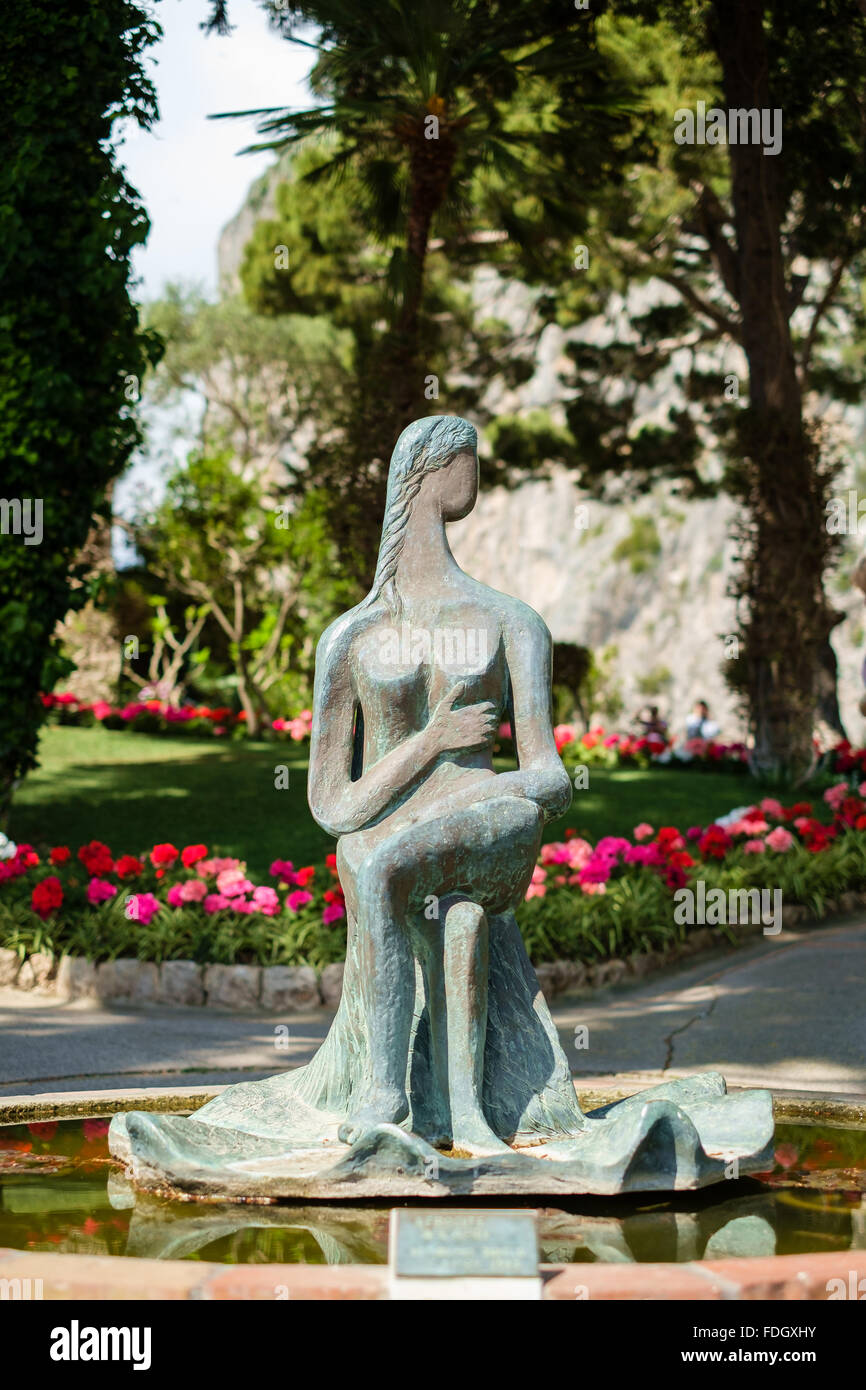 Statues in a Park in Capri Town, Capri Stock Photo - Alamy
