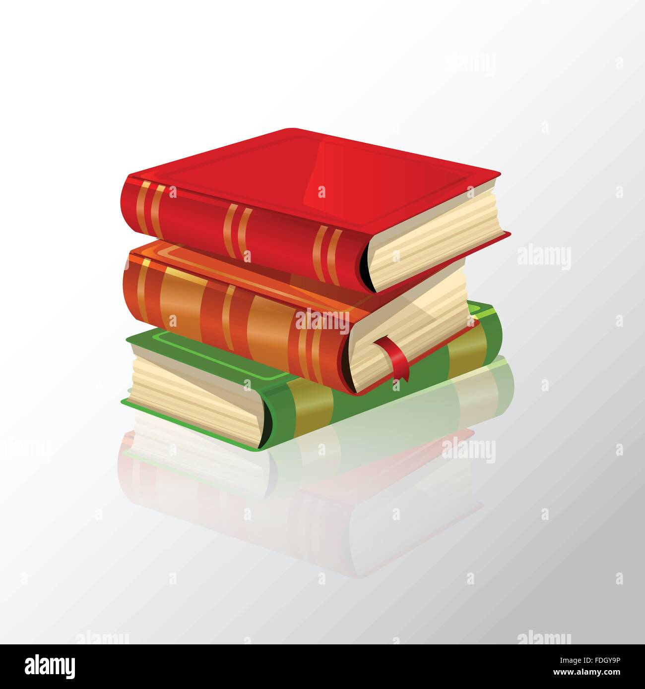 Three books with colored covers Stock Vector Image & Art - Alamy