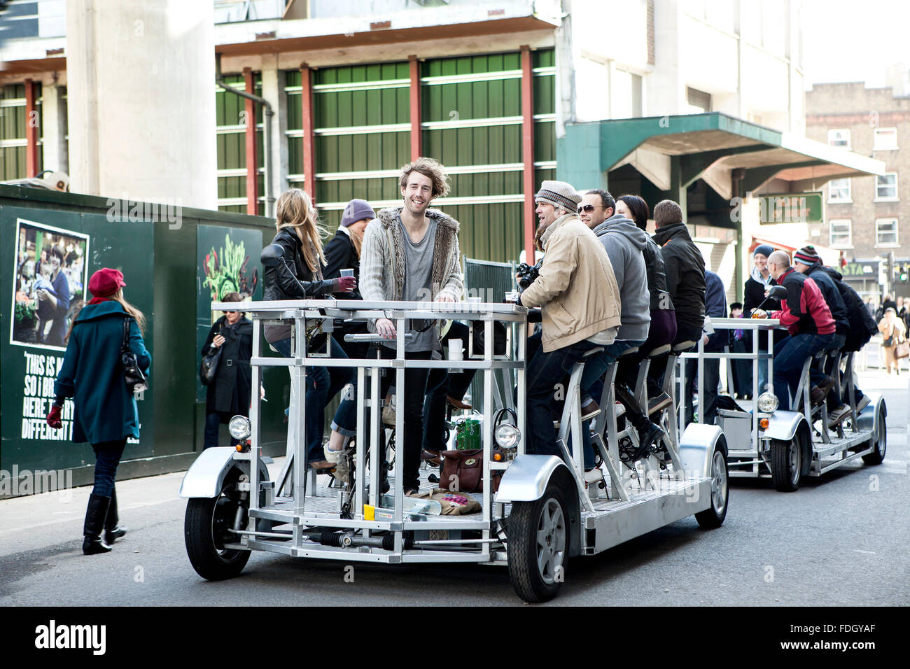 LONDON, 20 NOV 2015. Editorial Photo of Pedibus on Blackfriars Bridge ...