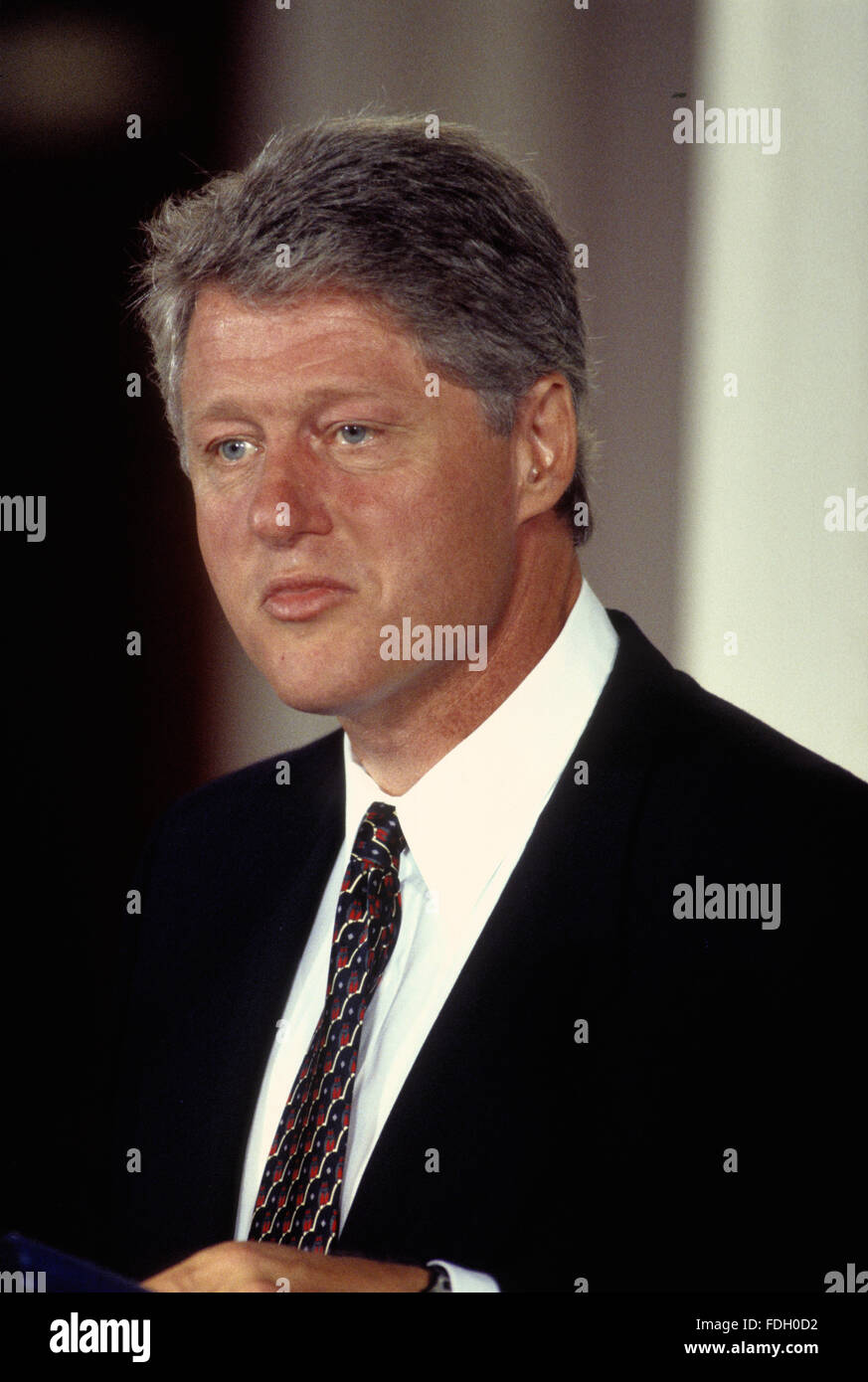 Washington, DC., USA, 1993 President William Clinton during a formal ...