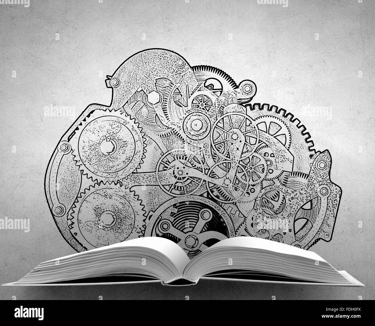 Concrete gears Black and White Stock Photos & Images - Alamy