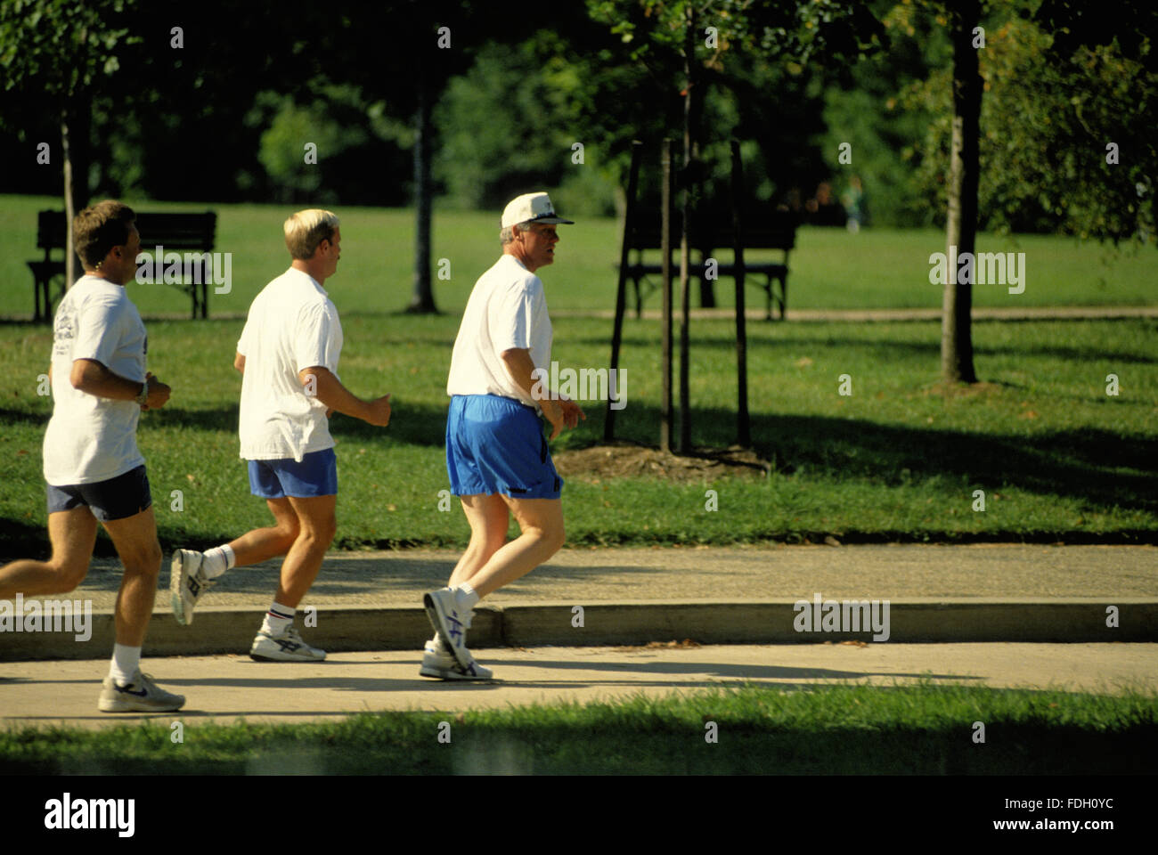 Washington, DC., USA, 11th July, 1993 President Clinton goes jogging ...