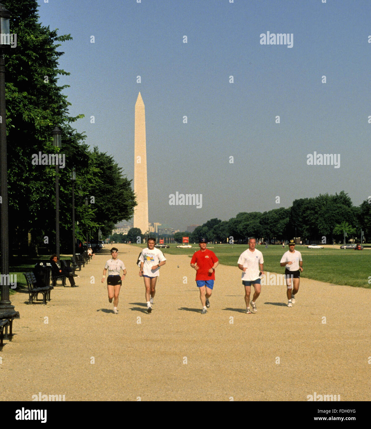 Washington, DC. 1993 Early morning with the Washington Monument in the ...