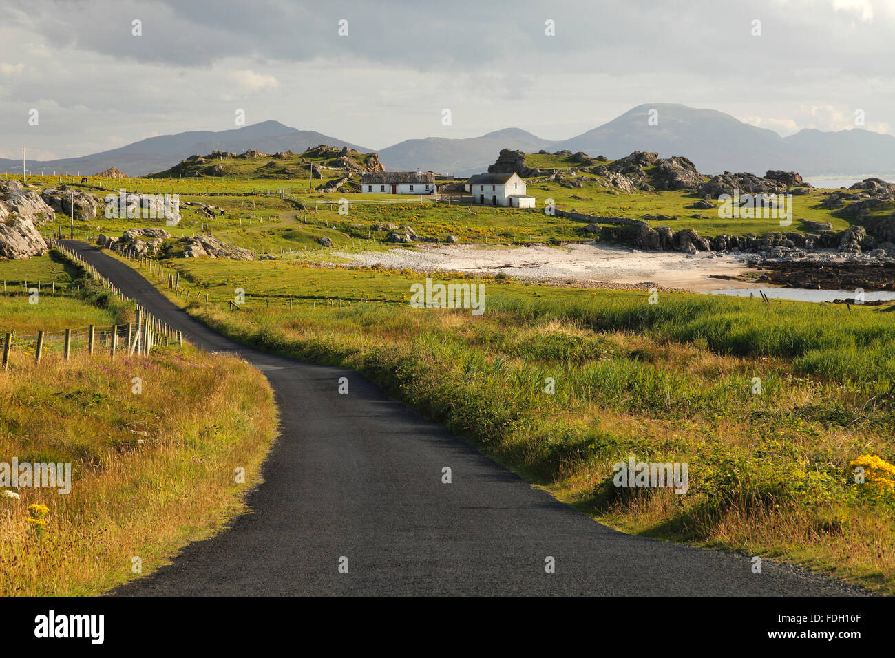 coast road near Malin Head on peninsula Inishowen, County Donegal ...