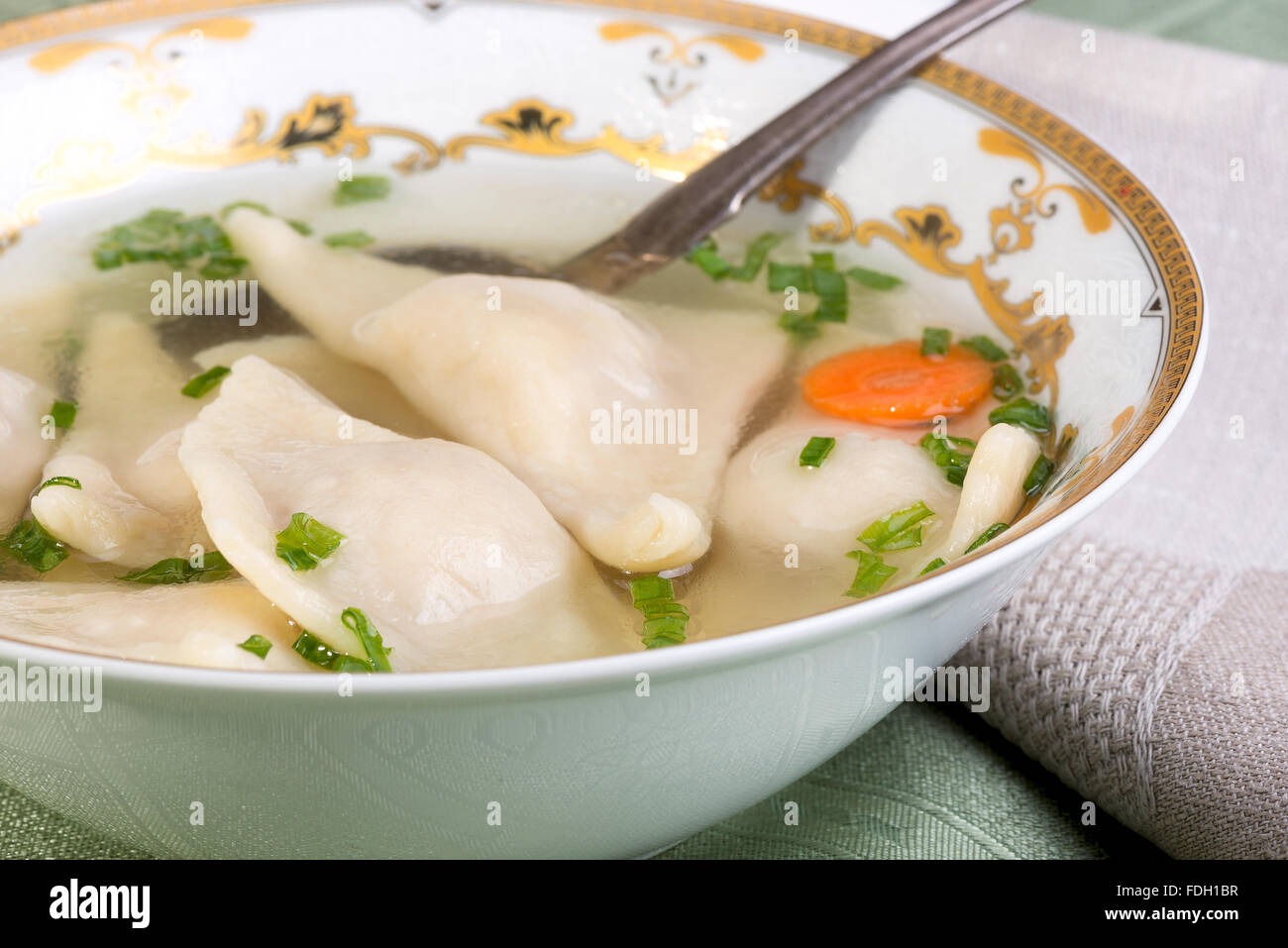 Authentic Jewish triangular-shaped dumplings filled with meat or cheese ...