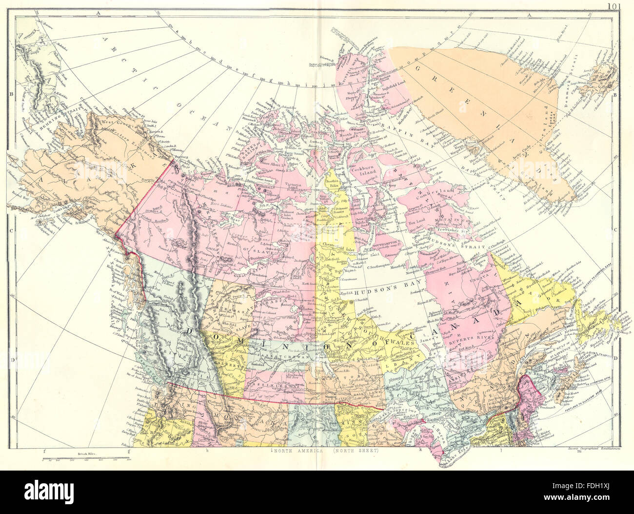 Canada greenland map hi-res stock photography and images - Alamy