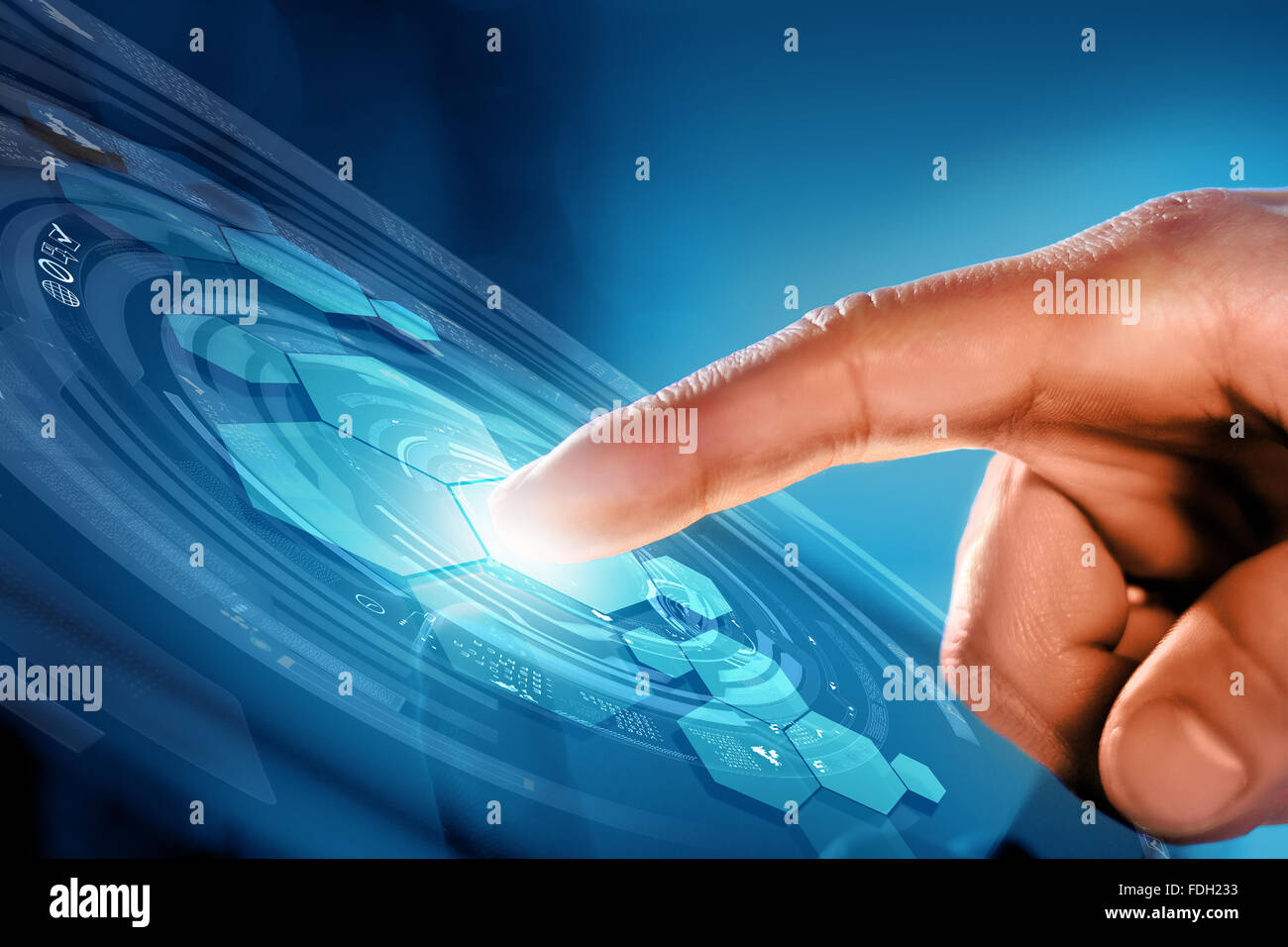 Close up of human hands using virtual panel Stock Photo - Alamy