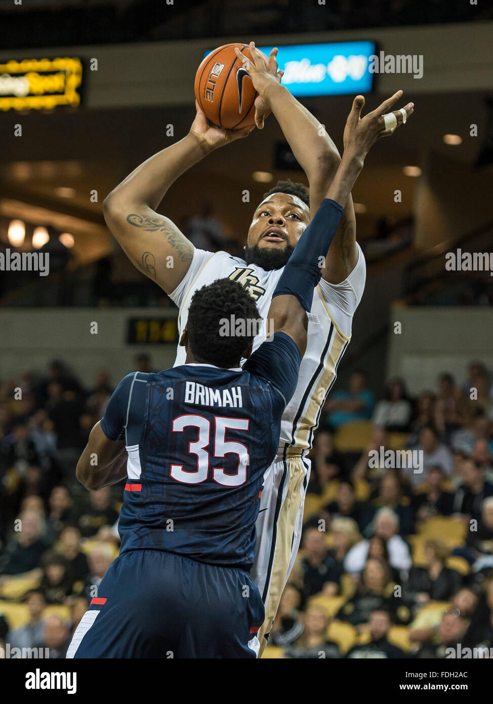 Orlando, FL, USA. 31st Jan, 2016. UConn center Amida Brimah (35 ...