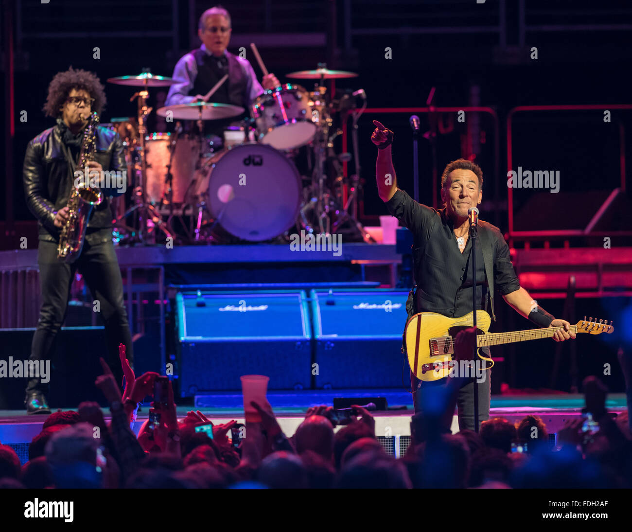 Jan. 29, 2016 - JAKE CLEMONS, MAX WEINBERG and BRUCE SPRINGSTEEN ...