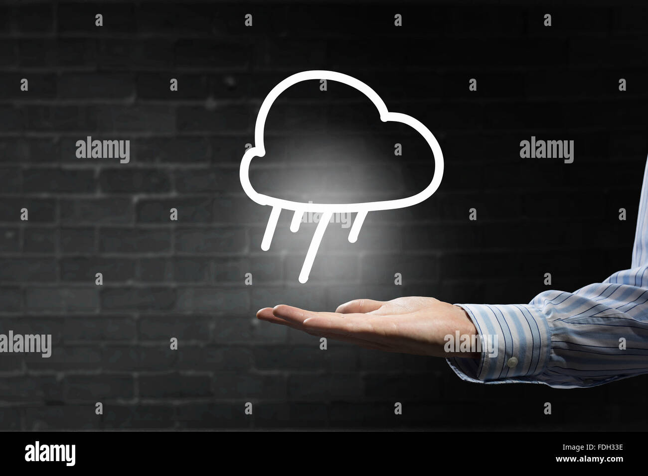 Businessman hand holding cloud computing concept in palm Stock Photo ...