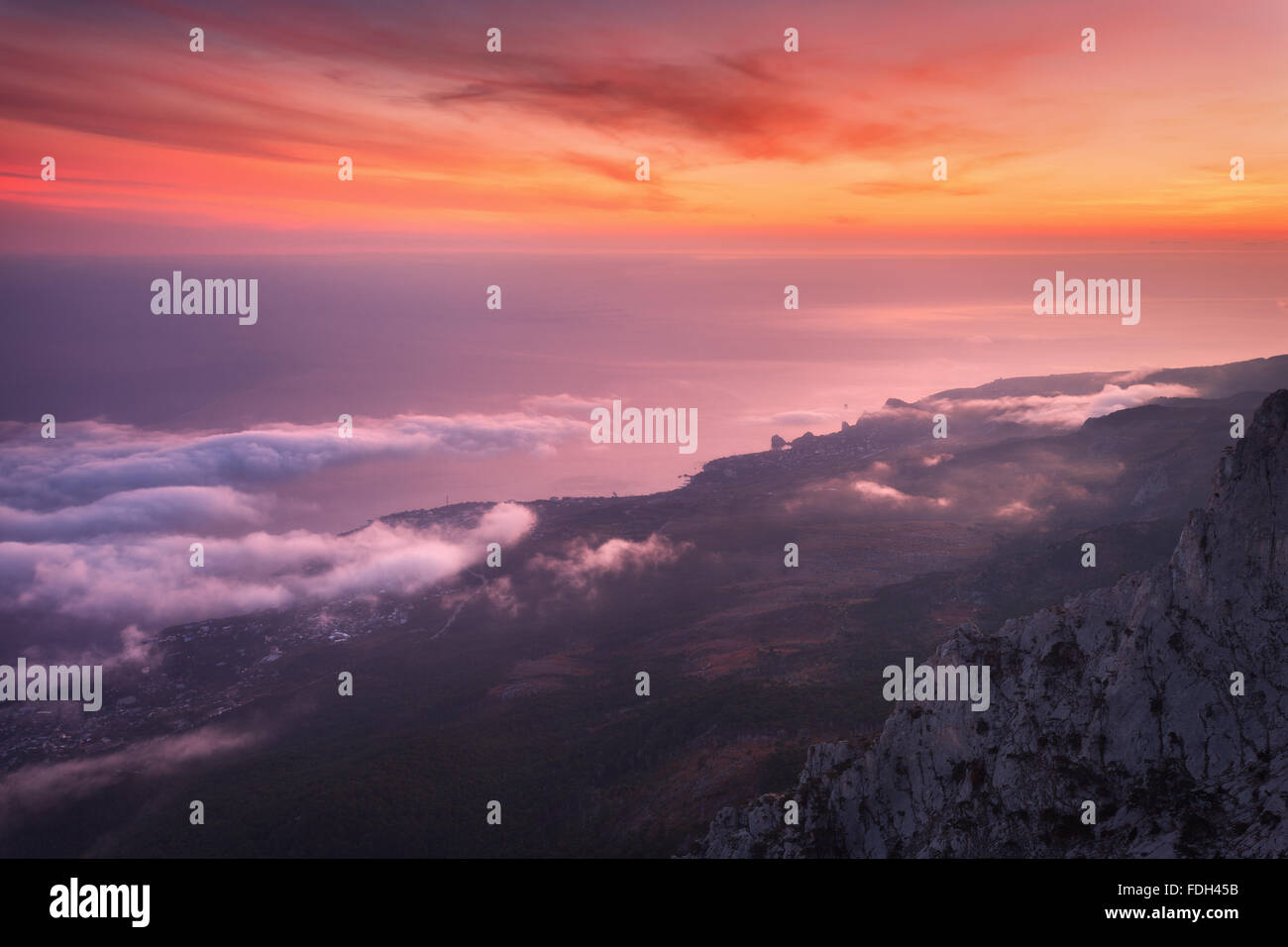 Beautiful sunset view nature landscape hi-res stock photography and ...