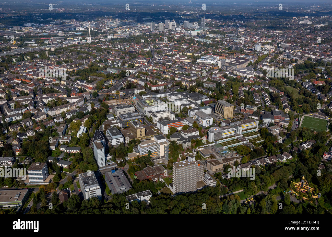 Aerial view, Essen University Hospital, Hospital, Hospital, Essen, Ruhr ...