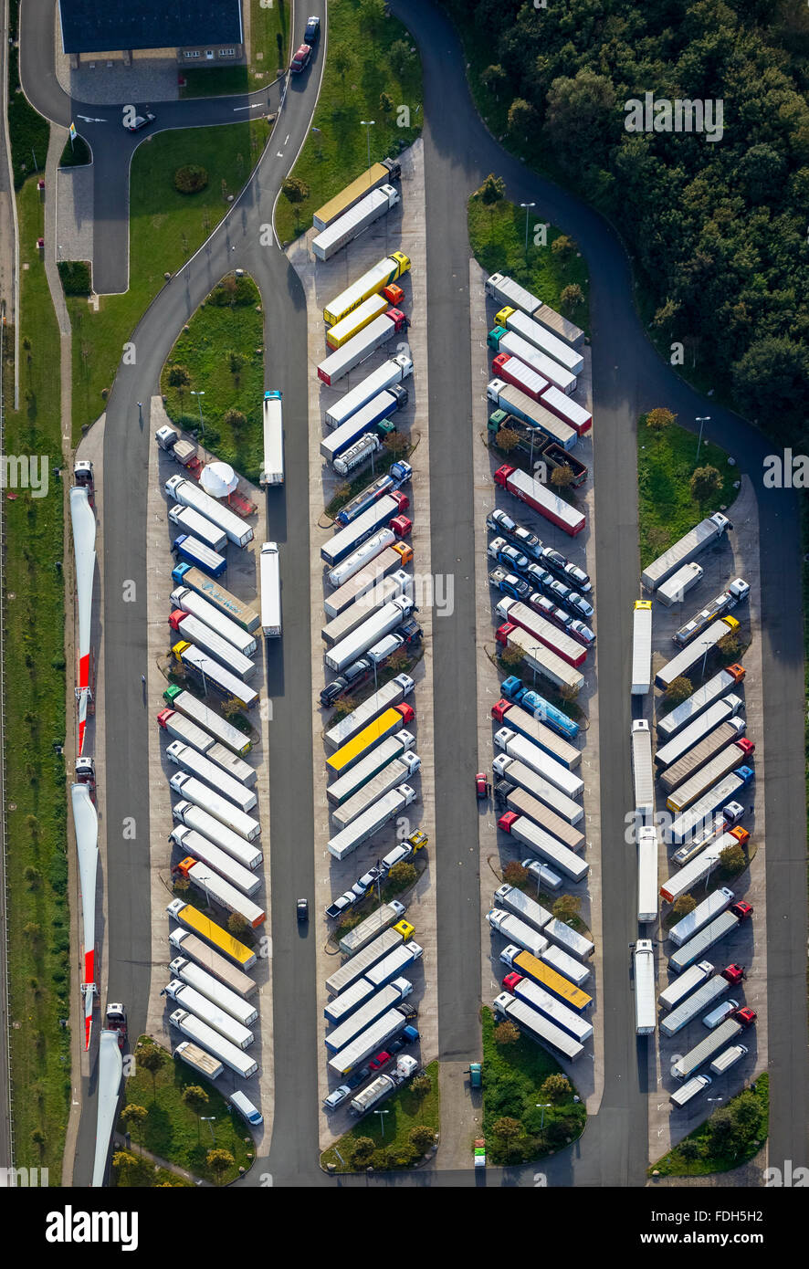 Motorway restaurant rhynern, truck parking, driving times, herringbone ...