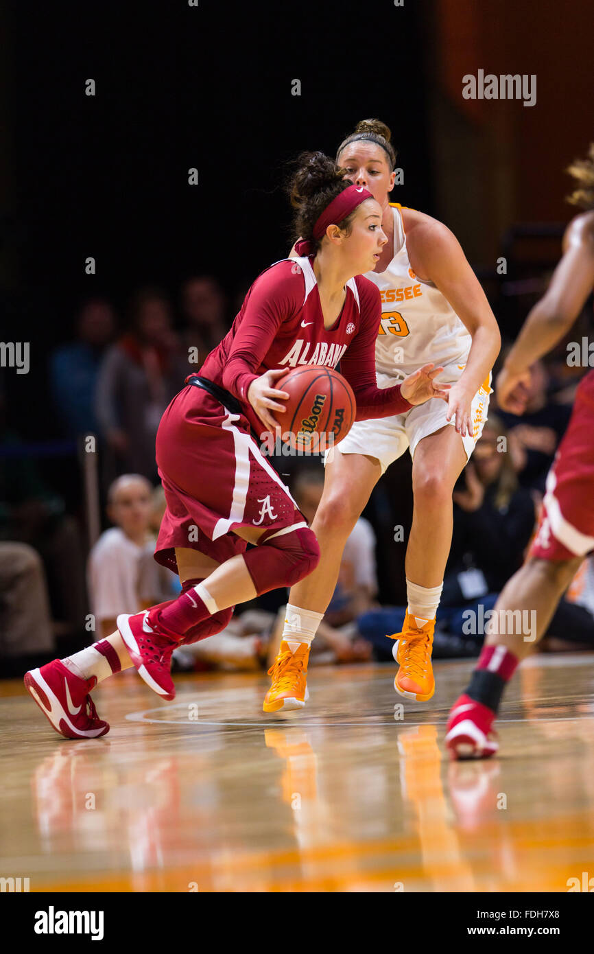 January 31, 2016: Hannah Cook #11 of the Alabama Crimson Tide drives to ...
