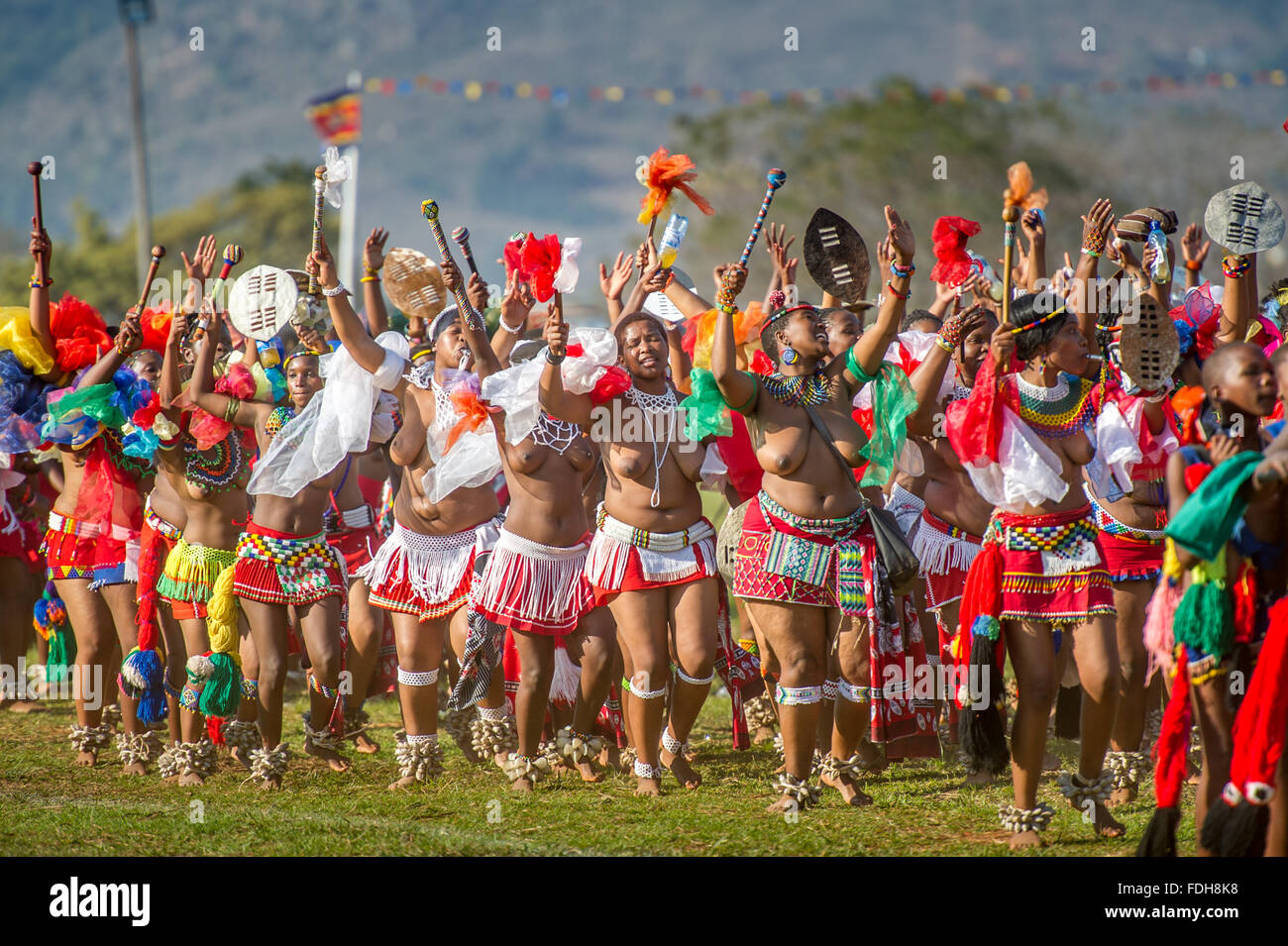 Ludzidzini, Swaziland, Africa - The Swazi Umhlanga, or reed dance ... Ludzidzini, Swaziland, Africa - The Swazi Umhlanga, or reed dance ...