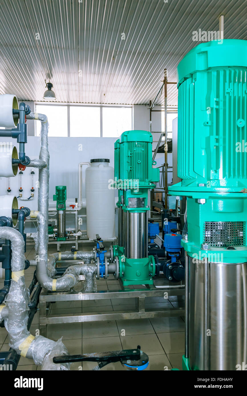 pumps and piping system filtration and water purification Stock Photo ...