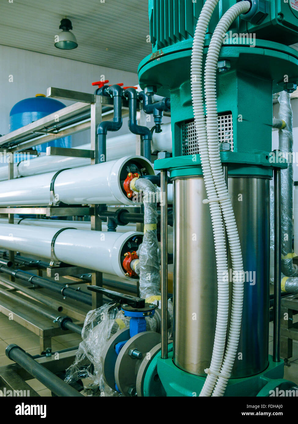 pumps and piping system filtration and water purification Stock Photo ...