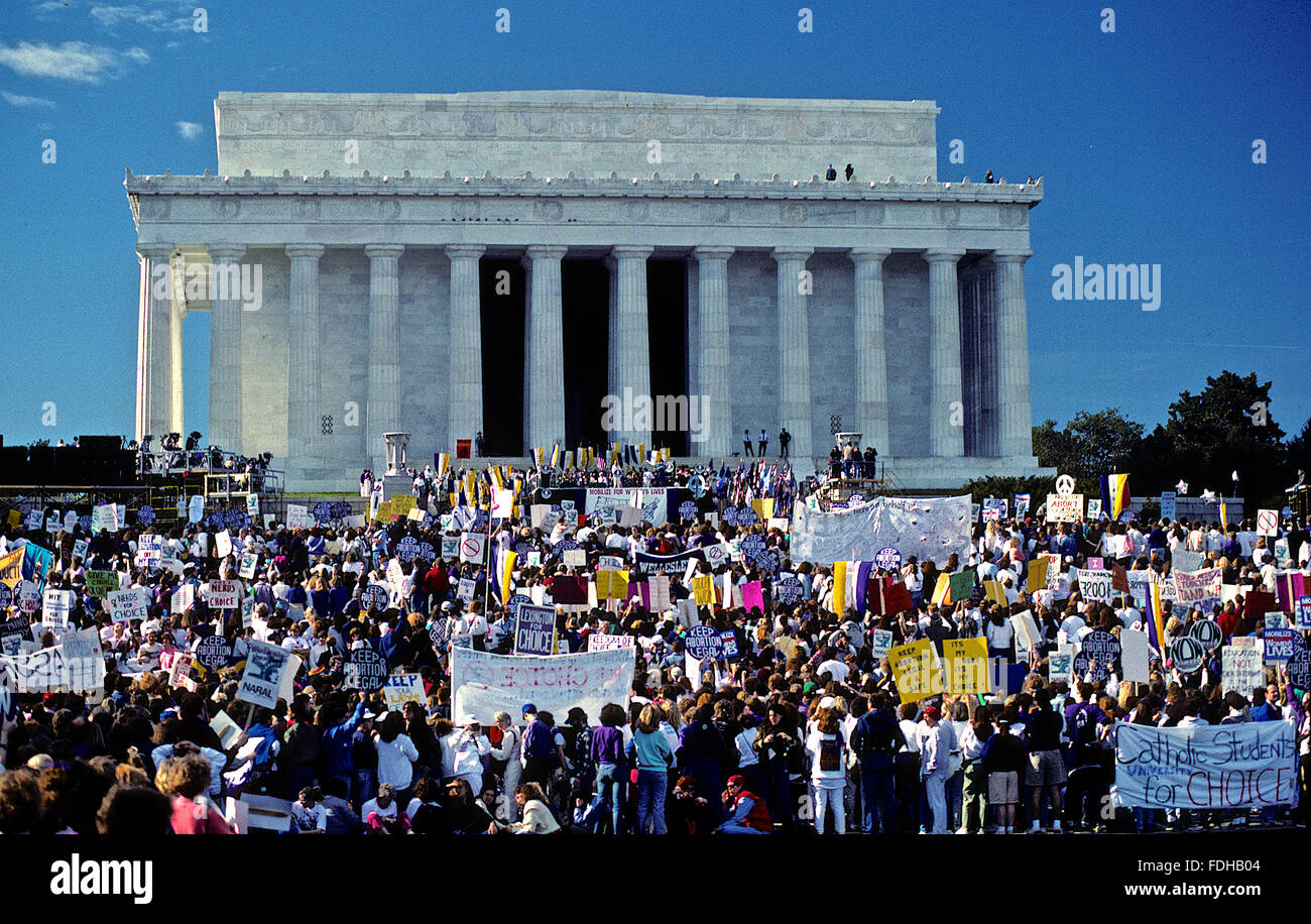 Washington, DC., USA, 12th November, 1989 A pro-choice rally in ...