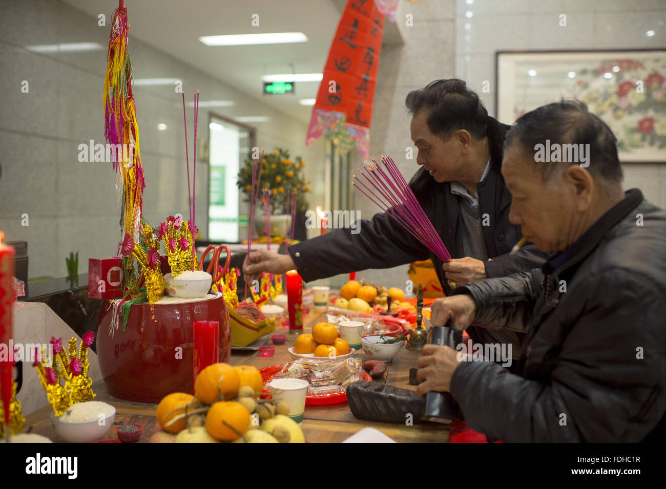 Changsha, Changsha, CHN. 1st Feb, 2016. A wizard presents the ...