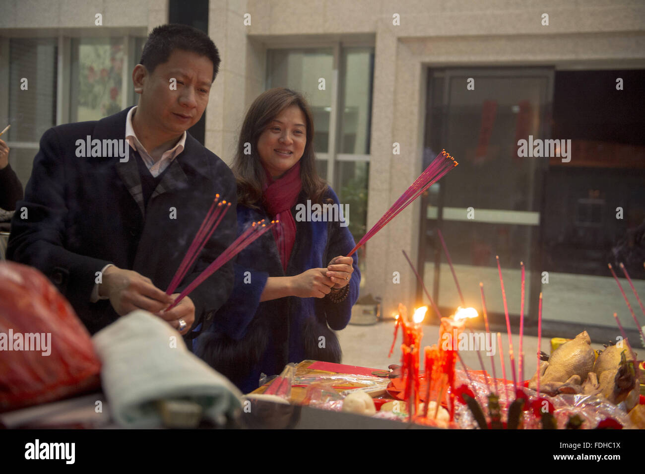 Changsha, Changsha, CHN. 1st Feb, 2016. A wizard presents the ...