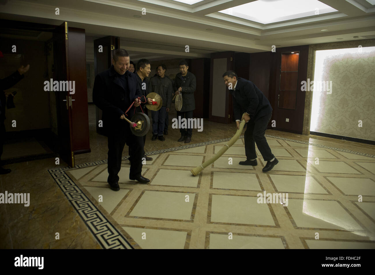 Changsha, Changsha, CHN. 1st Feb, 2016. A wizard presents the ...