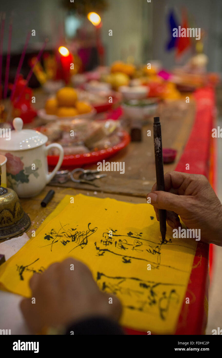 Changsha, Changsha, CHN. 1st Feb, 2016. A wizard presents the ...
