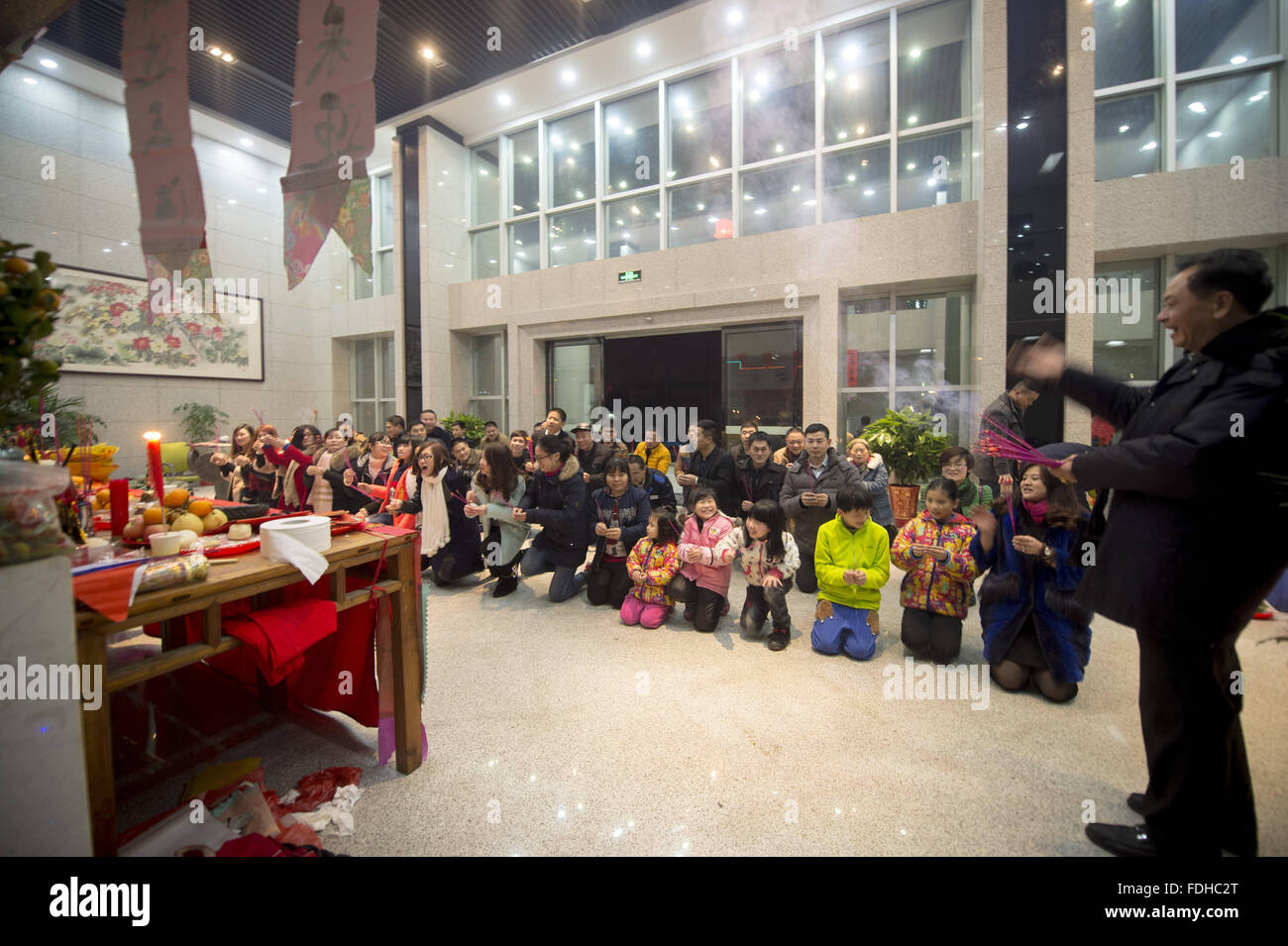 Changsha, Changsha, CHN. 1st Feb, 2016. A wizard presents the ...