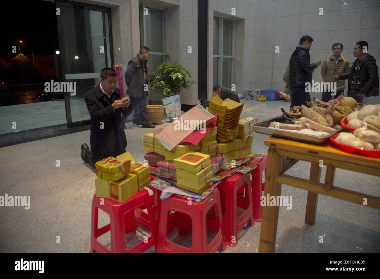 Changsha, Changsha, CHN. 1st Feb, 2016. A wizard presents the ...