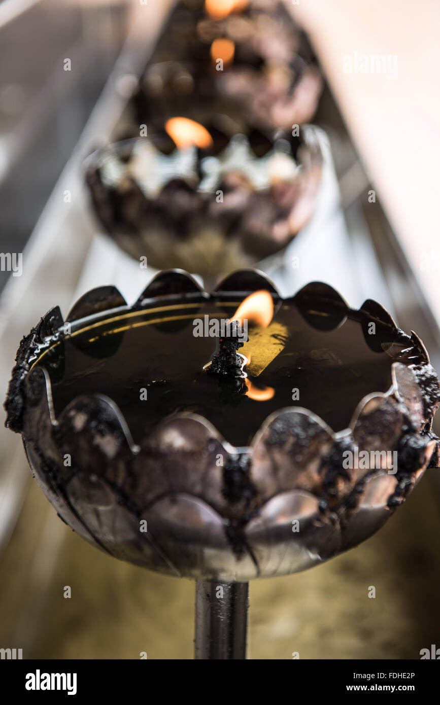 Litted Candles in Doi Suthep Stock Photo - Alamy