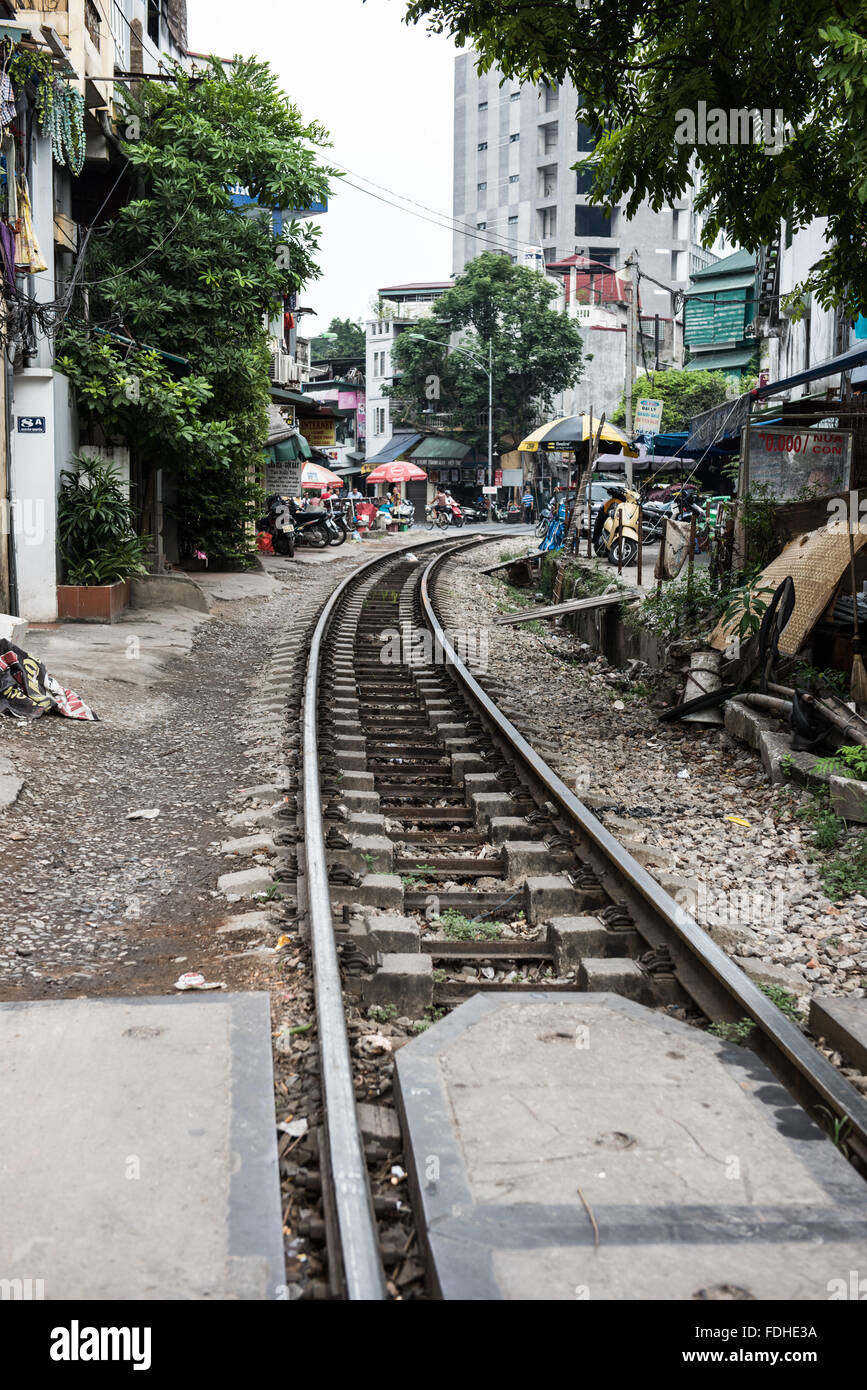 Train Street in Hanoi Stock Photo - Alamy