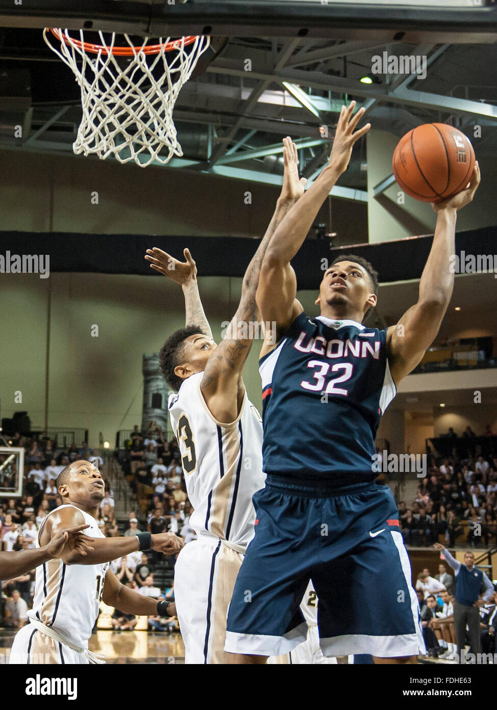 Orlando, FL, USA. 31st Jan, 2016. UCF forward Shaheed Davis (33 ...