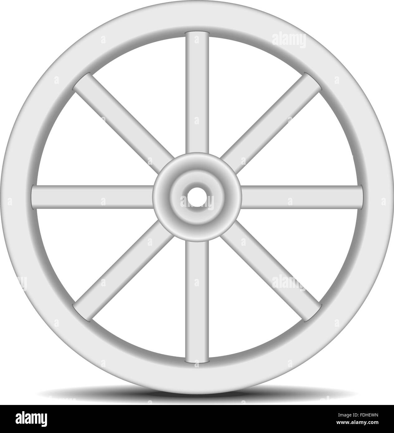 Vintage wooden wheel with shadow Stock Vector Image & Art - Alamy