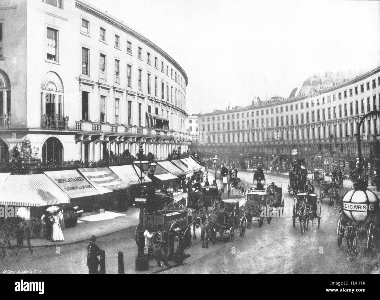 LONDON: Regent Street- The Quadrant, antique print 1896 Stock Photo - Alamy