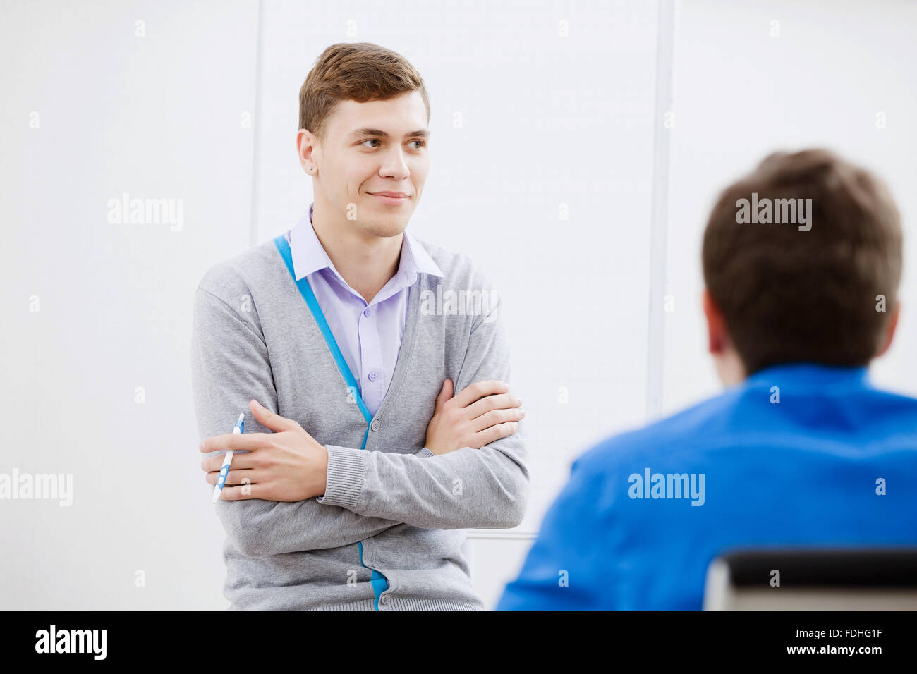 Teacher laptop presentation classroom hi-res stock photography and ...