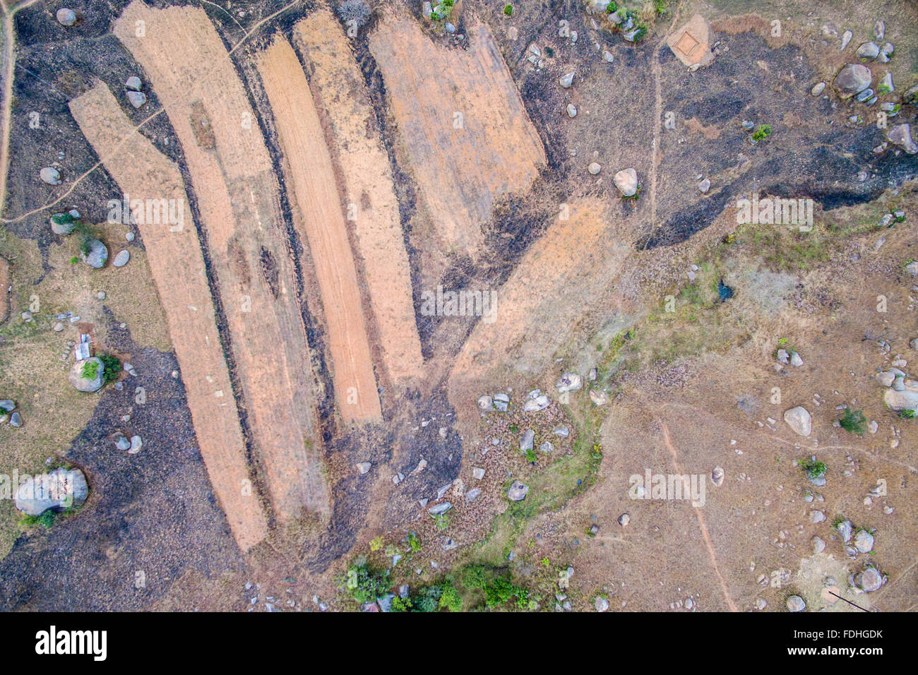 Aerial view of Sibebe Rock in Mbabane in Swaziland, Africa Stock Photo ...