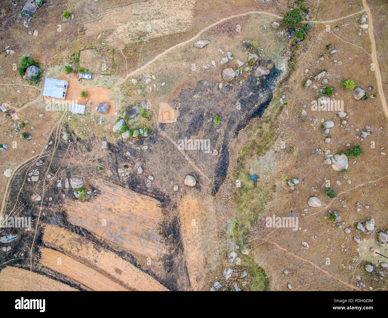 Aerial view of Sibebe Rock in Mbabane in Swaziland, Africa Stock Photo ...