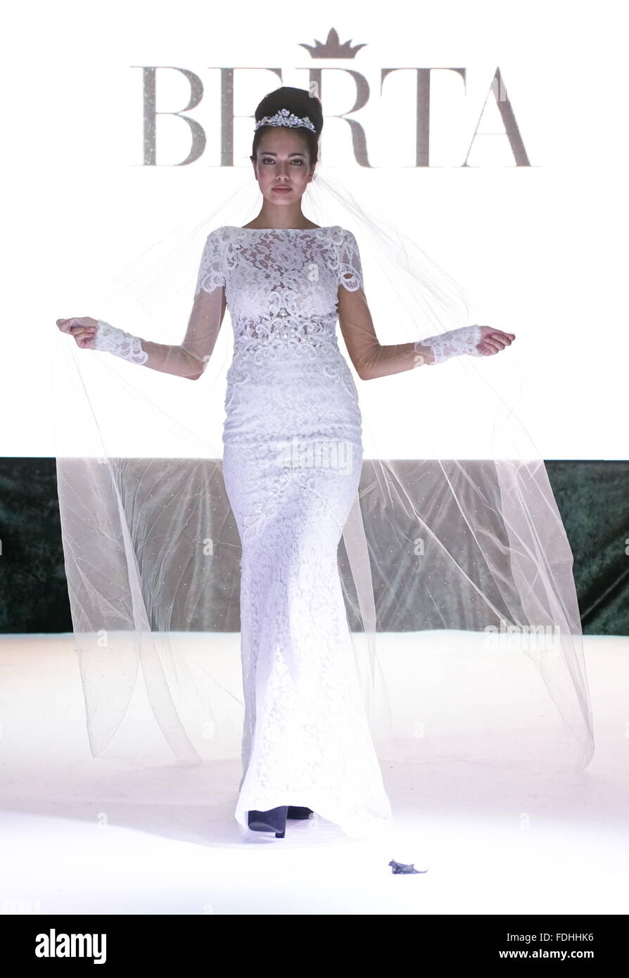 London, UK. 30th January, 2016. Designer Berta it latest Collection at ...