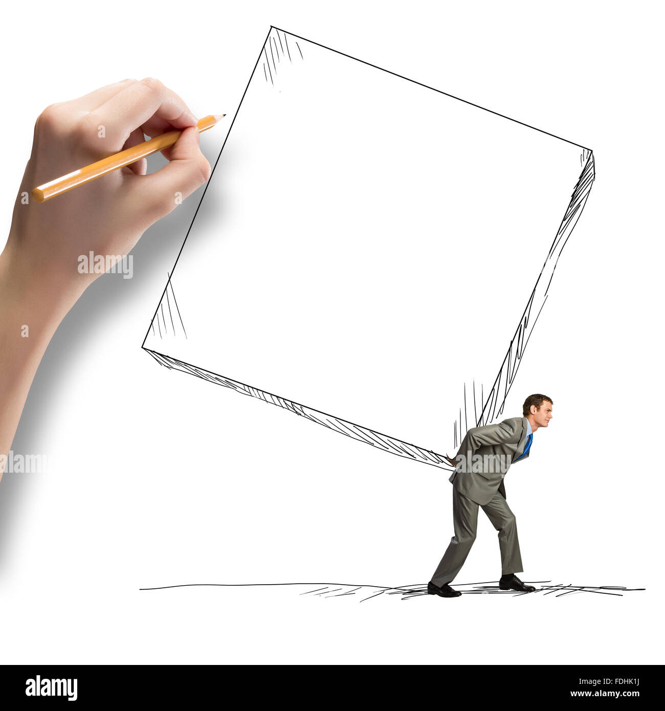 Drawn cube hi-res stock photography and images - Alamy