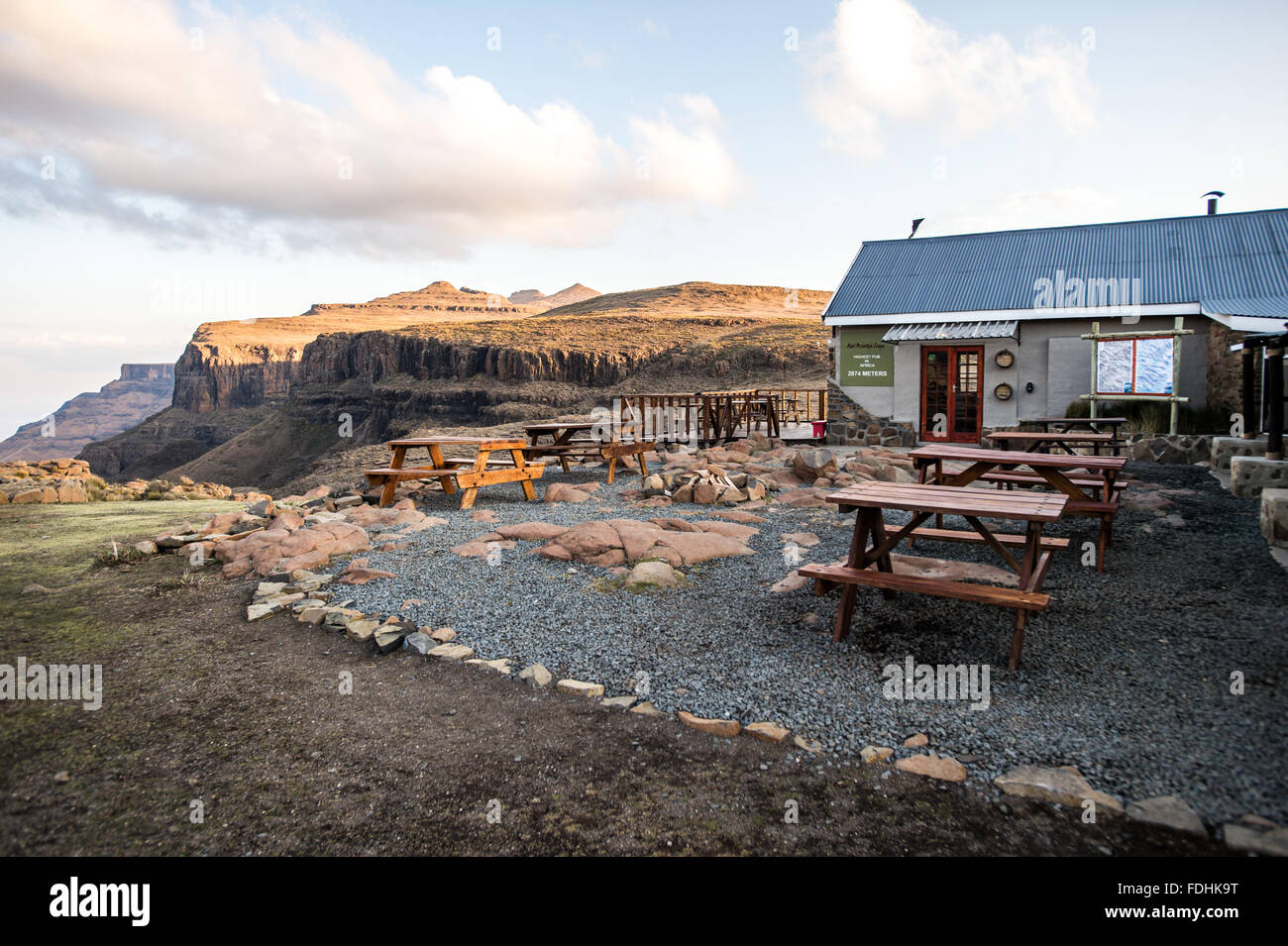 Exterior of the pub at Sani Top Lodge in Sani Pass, Lesotho, Africa ...