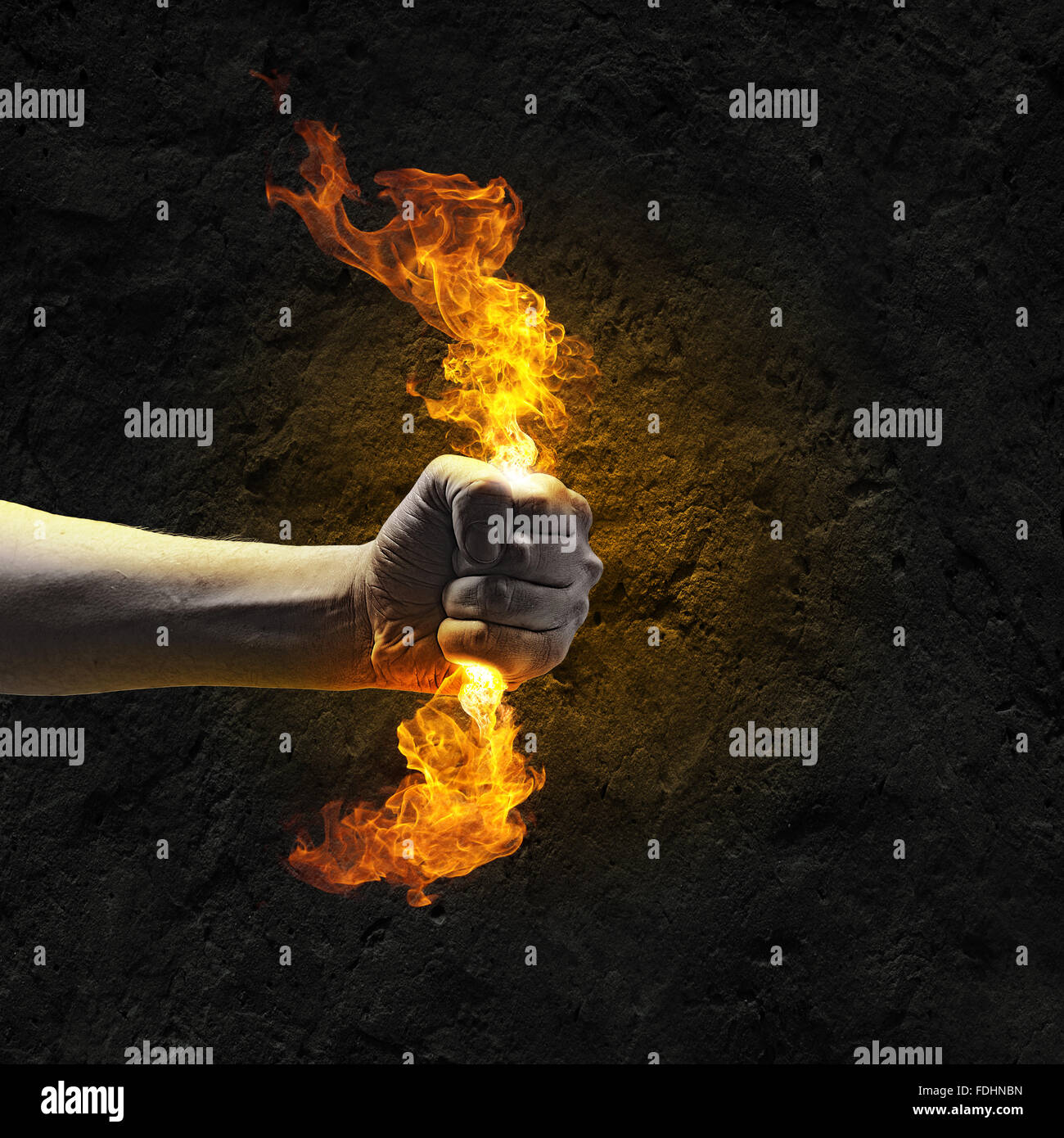 Close up of human hand holding fire flame Stock Photo - Alamy
