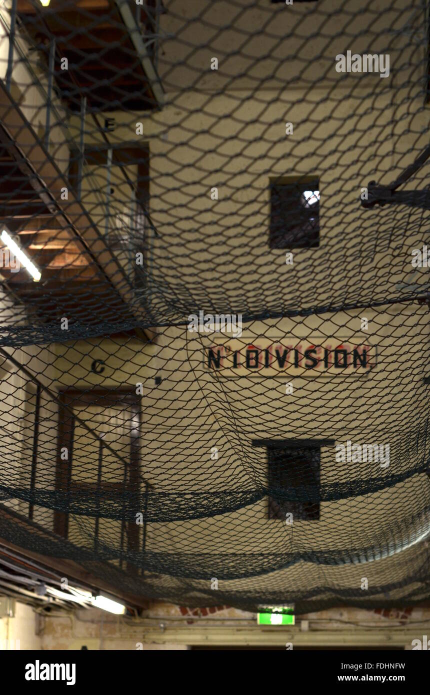 No 1 division cell block at Fremantle Prison, Western Australia Stock ...