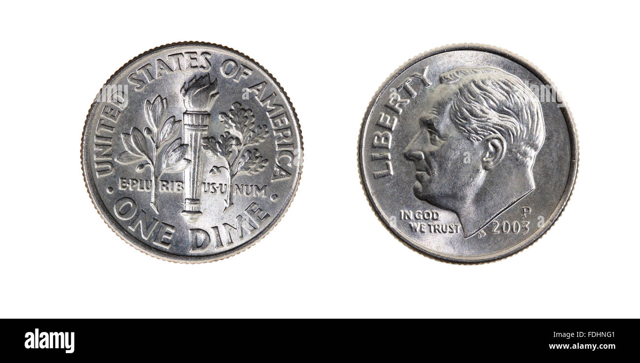 Ten American cents Stock Photo - Alamy