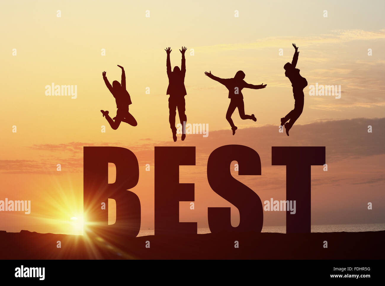 Business people pulling word best representing collaboration concept ...