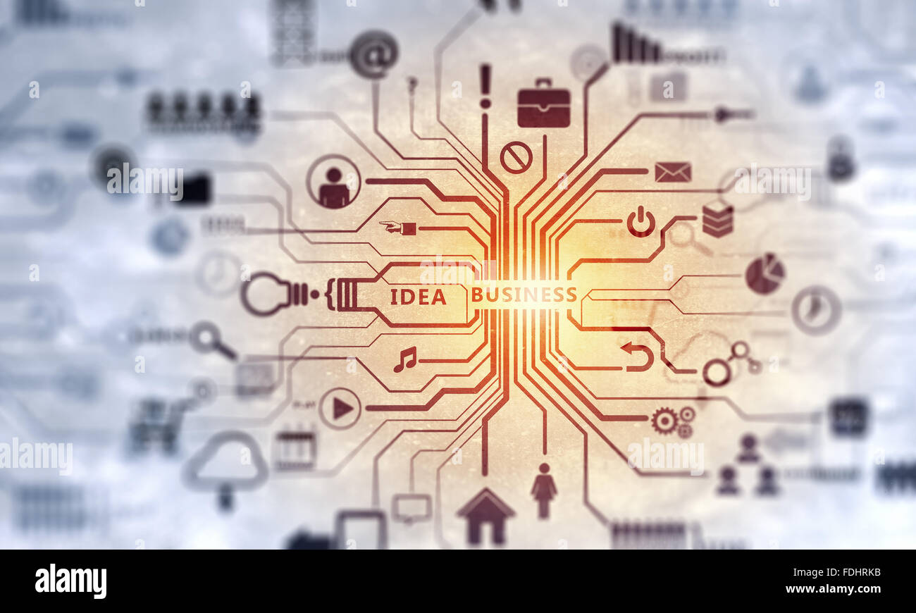 Digital background image with networking connection and strategy ...