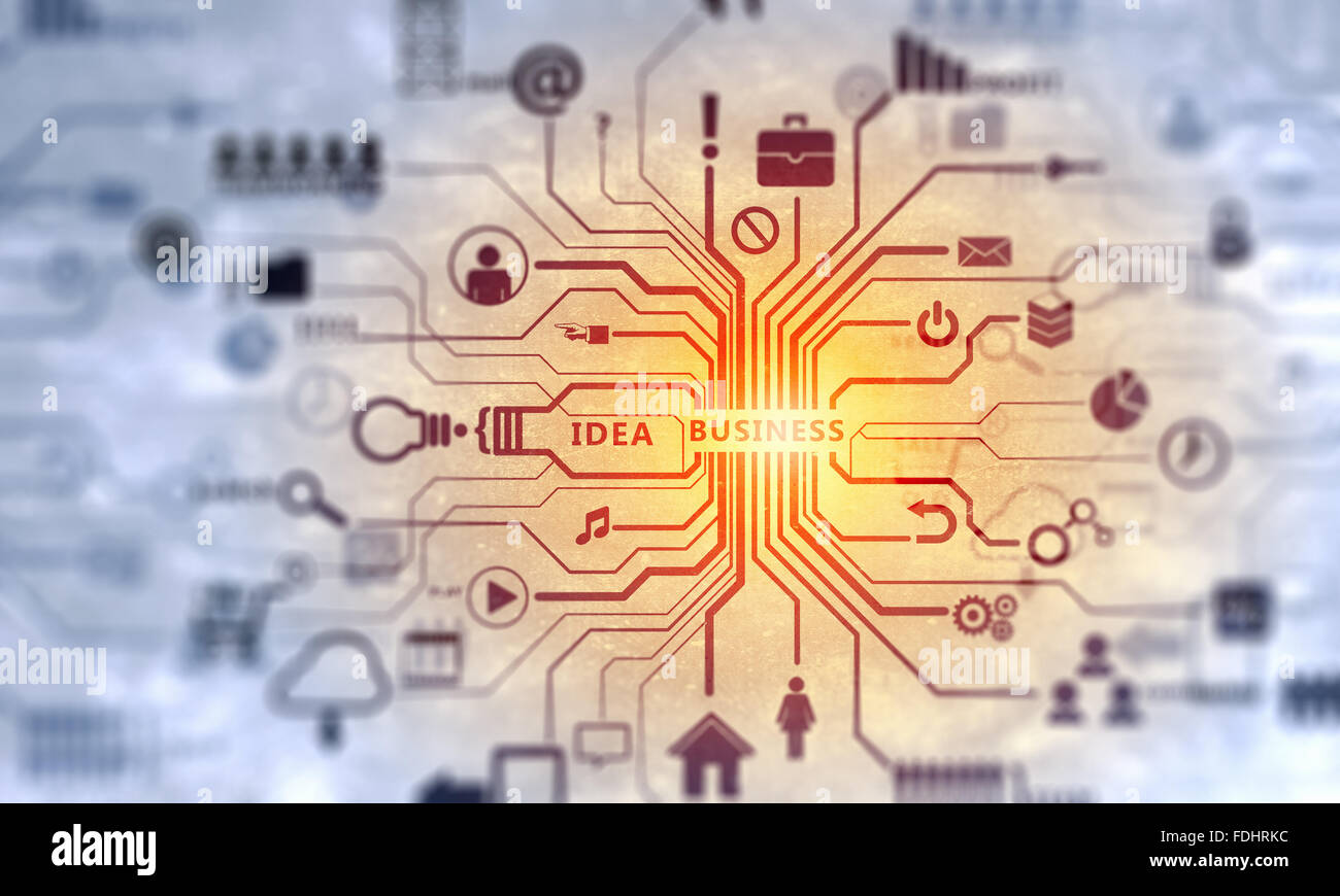 Digital background image with networking connection and strategy ...